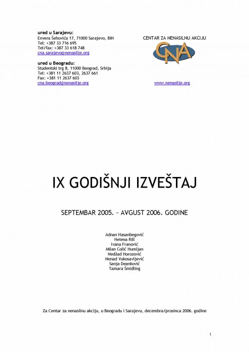 Annual Report 2006 – IX | CNA