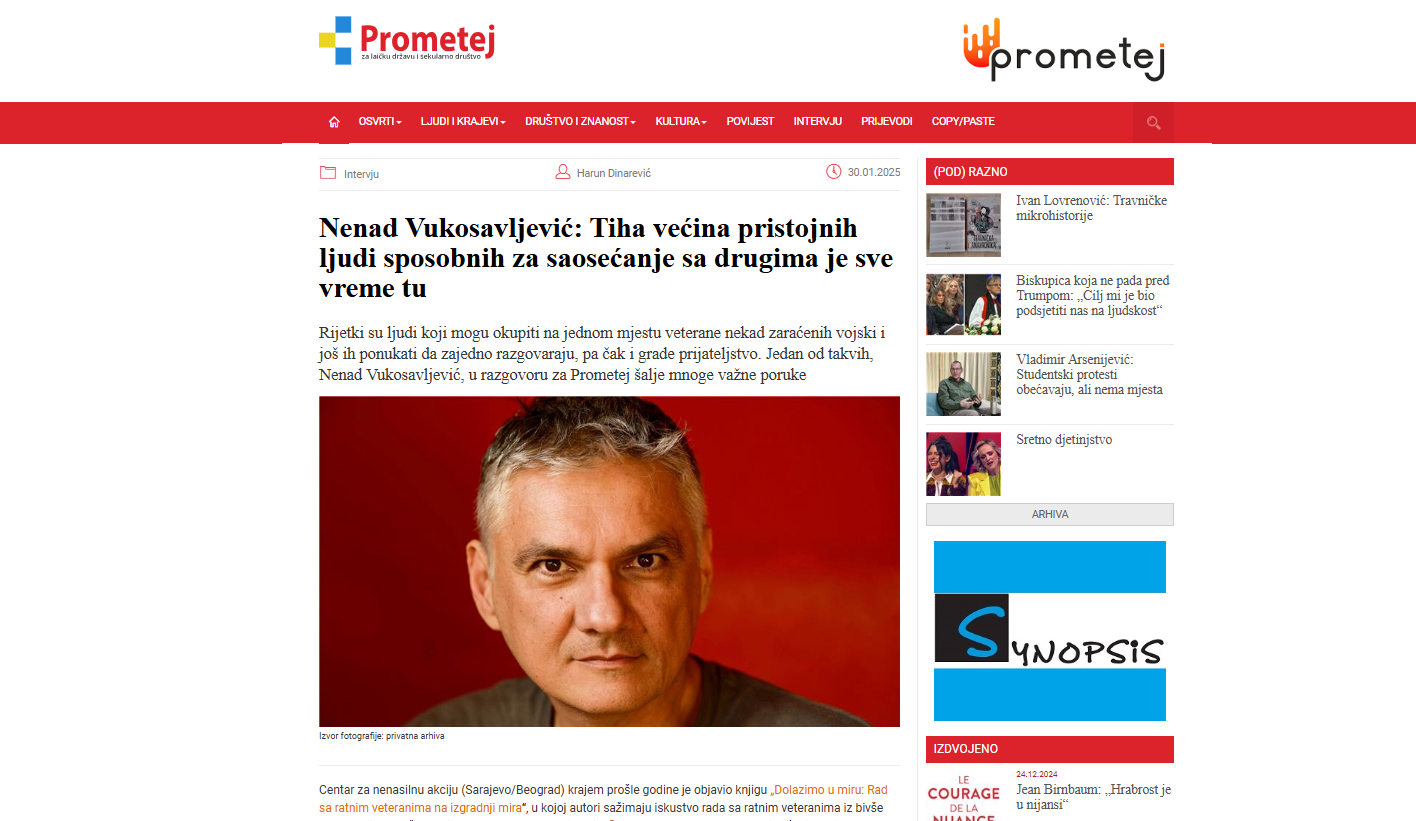 Prometej.ba about the book We Come in Peace